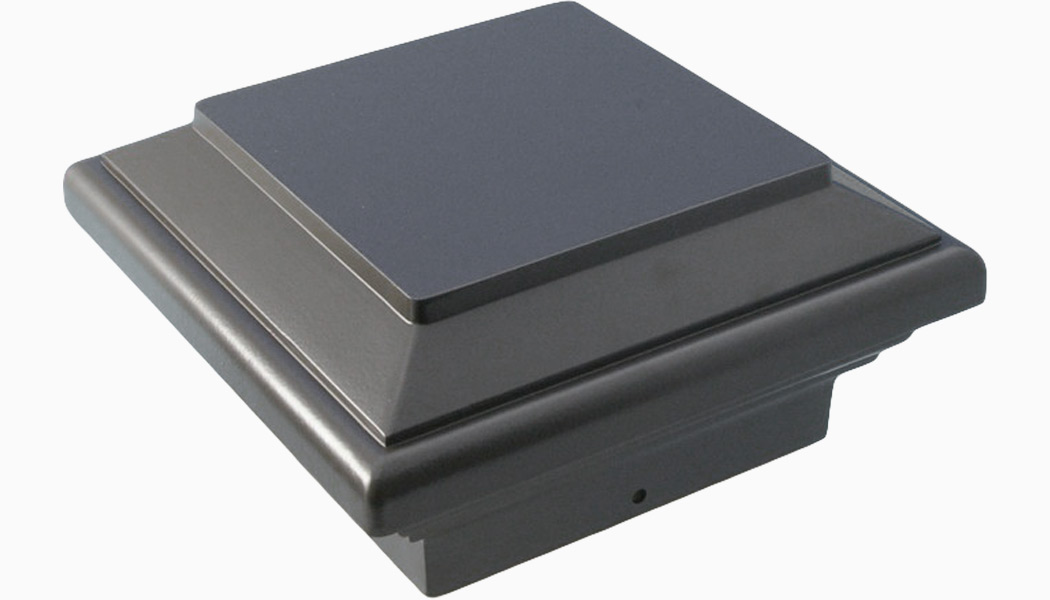 Titan Bronze Flat Aluminum Post Cap by Aurora - DeckAccent.com