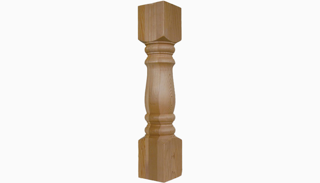 Desinger 6x6 Cedar Turned Wood Balusters by Mr Spindle - DeckAccent.com
