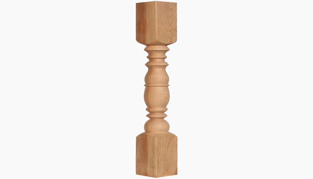 Gurnee 6x6 Cedar Turned Wood Balusters by Mr Spindle - DeckAccent.com