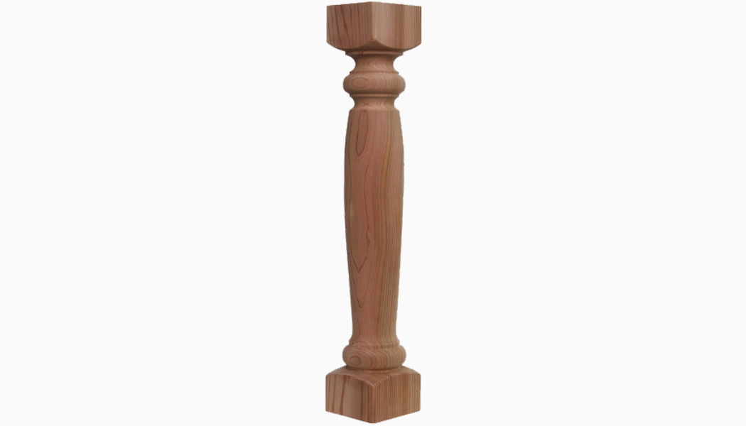 Hermosa 6x6 Cedar Turned Wood Balusters by Mr Spindle - DeckAccent.com