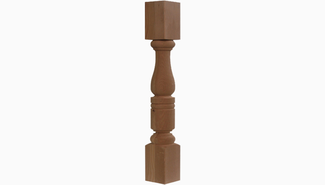 Keller 6x6 Cedar Turned Wood Balusters by Mr Spindle - DeckAccent.com