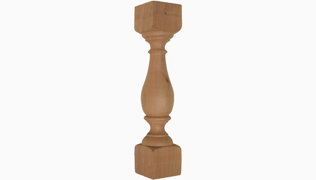 Manhattan 6x6 Cedar Turned Wood Balusters by Mr Spindle - DeckAccent.com