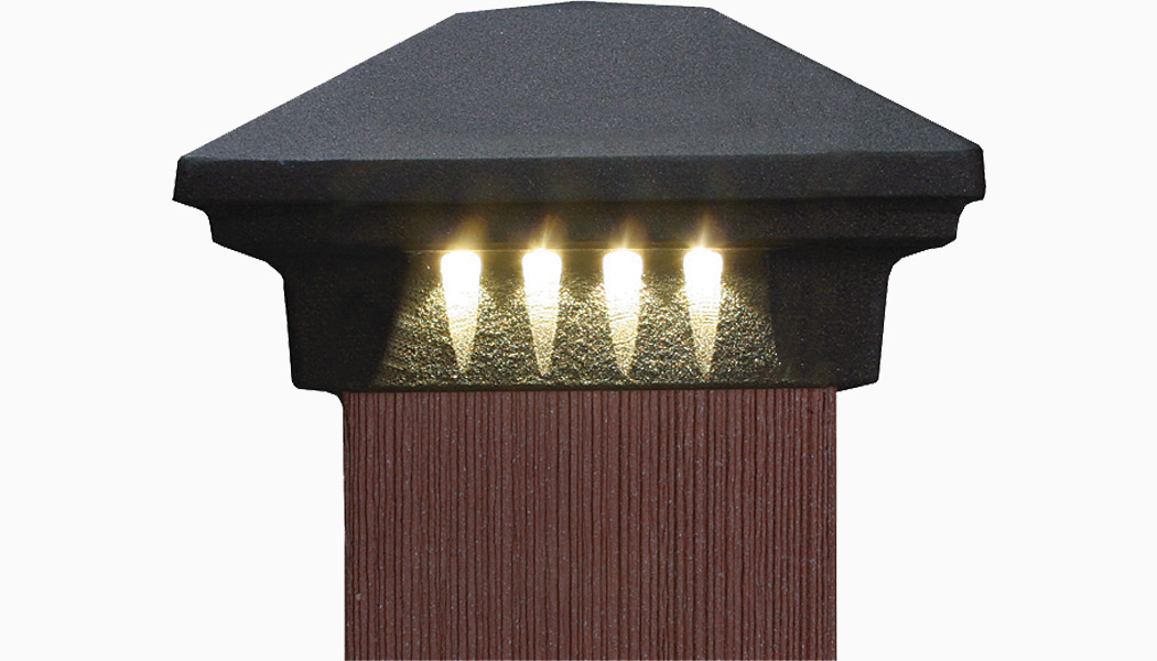 Rondi 4-1/8" 12V LED Post Caps by Dekor Deck Lighting - DeckAccent.com