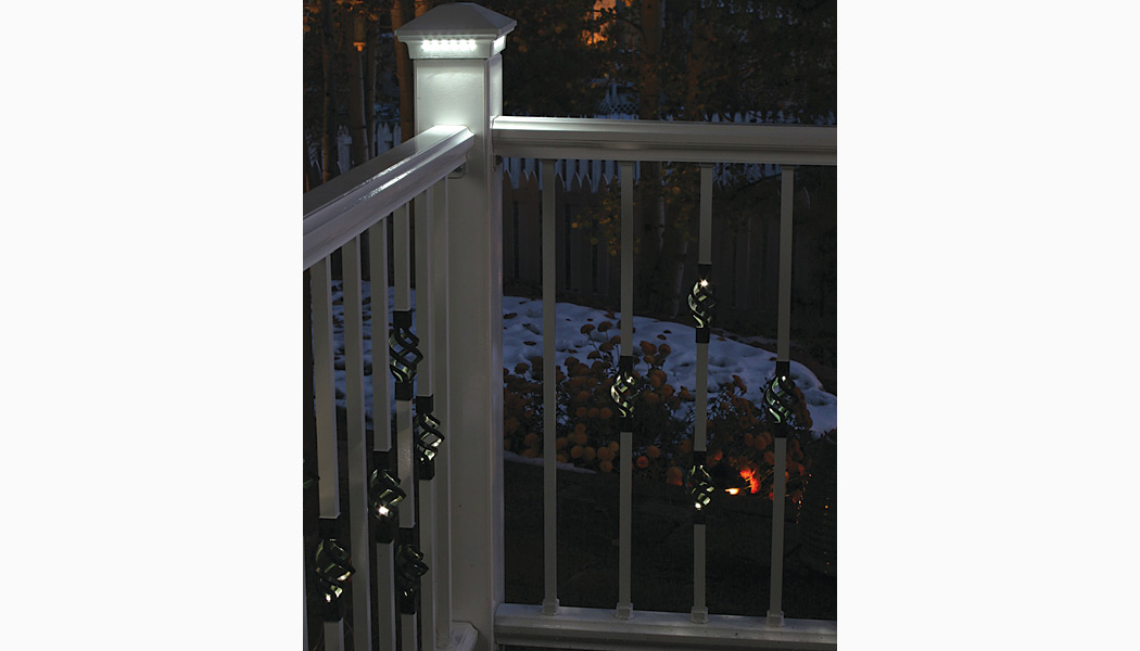 Square Double Basket 12V LED Balusters by Dekor Deck Lighting ...