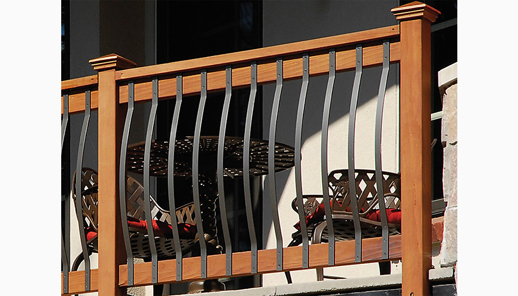 Arc Face Mount Metal Balusters by Deckorators - DeckAccent.com