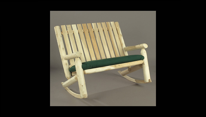 Double High Back Porch Rocker by Rustic Cedar Furniture - DeckAccent.com