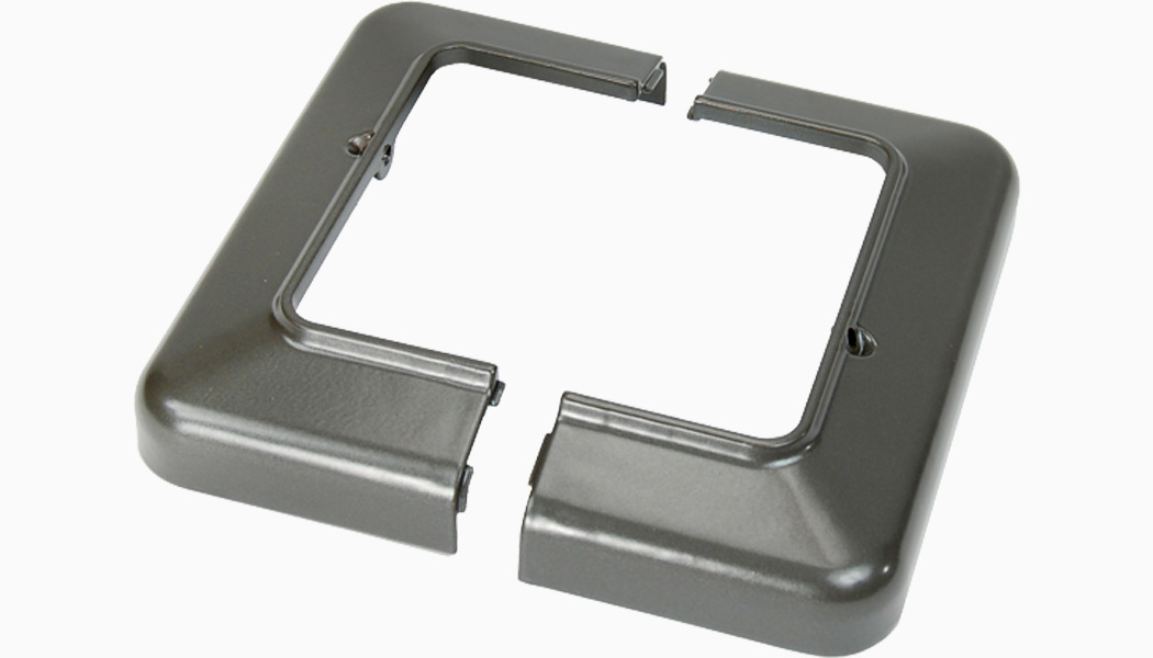 Aluminum 2x2 Post Base Trim by Solutions - DeckAccent.com