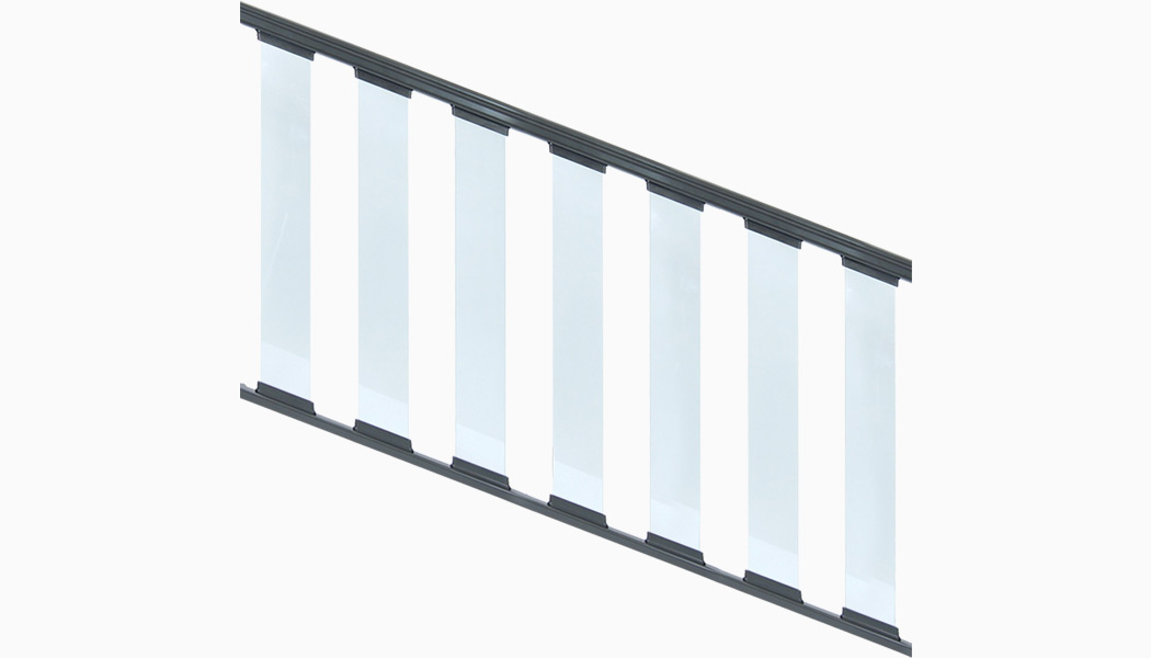 Glass Baluster Stair Railing Systems by Solutions Aluminum - DeckAccent.com