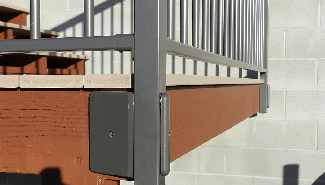 1-7/8" Side Fascia Post Mount by Solutions Aluminum - DeckAccent.com